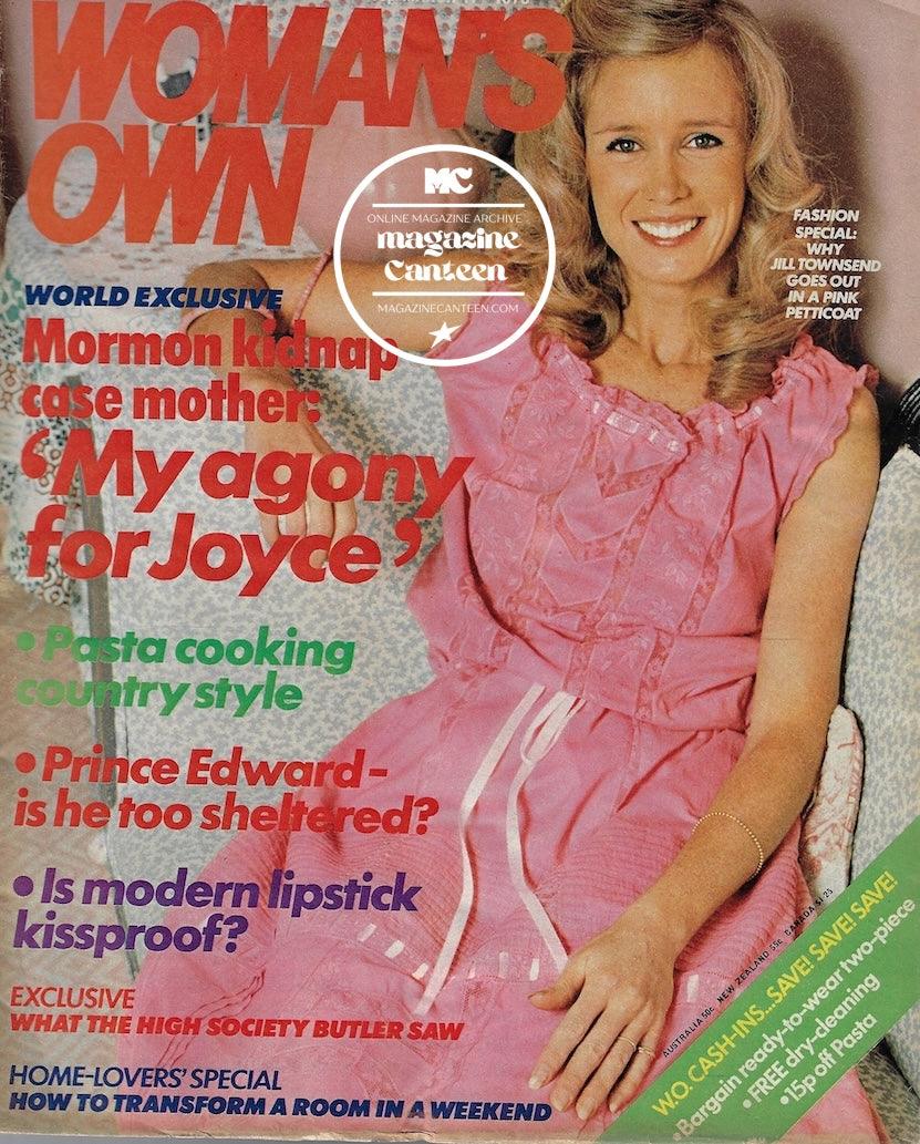 Woman's Own Magazine - Joyce McKinney JILL TOWNSEND Mormons – magazine ...