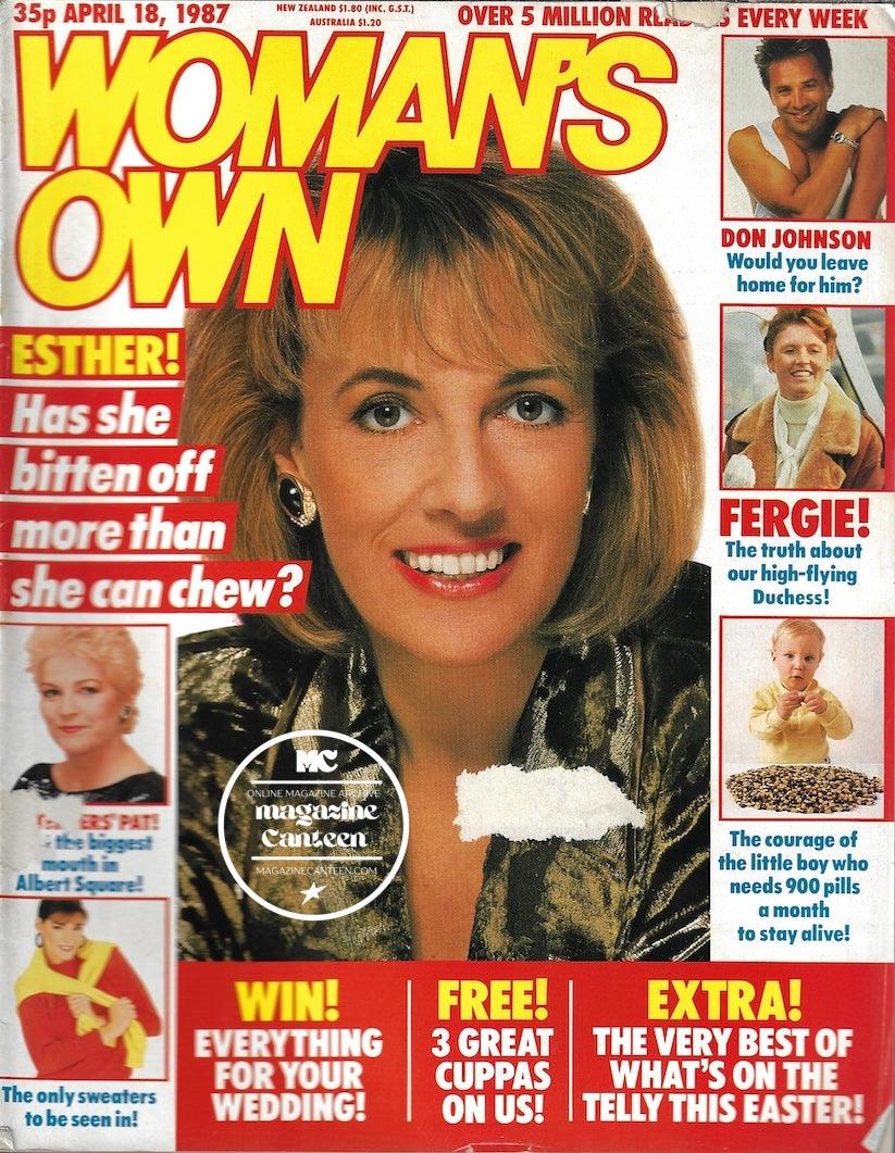 Woman's Own Magazine - Esther Rantzen BURT REYNOLDS Timmy Mallett ...