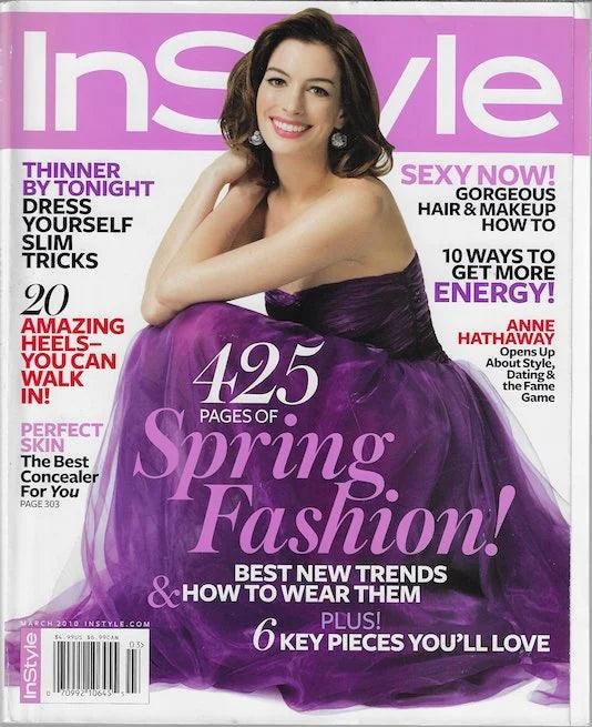 InStyle Magazine - Anne Hathaway Zoe Kravitz Giorgio Armani – magazine ...