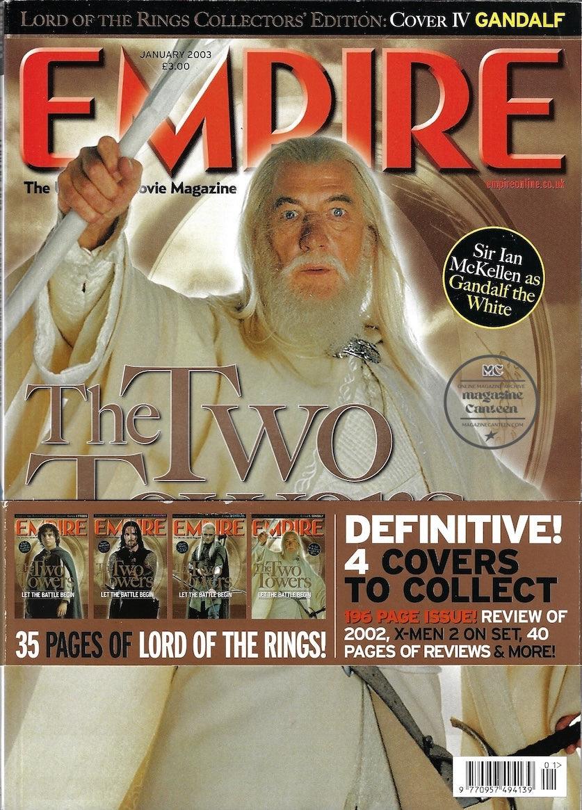 Empire Magazine - IAN MCKELLEN Lord Of The Rings – magazine canteen