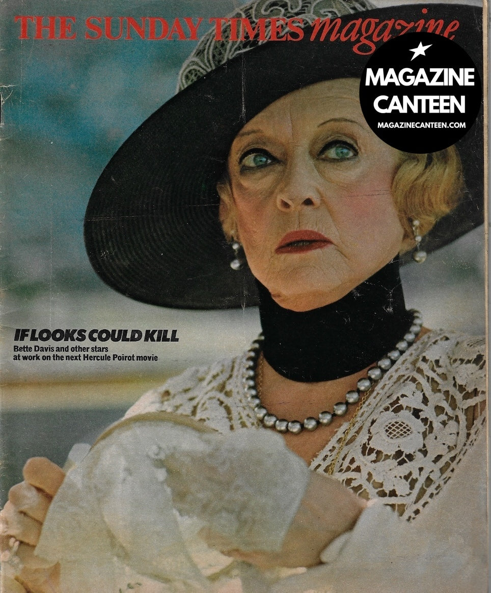The Sunday Times Magazine - BETTE DAVIS Lord Snowdon – magazine canteen