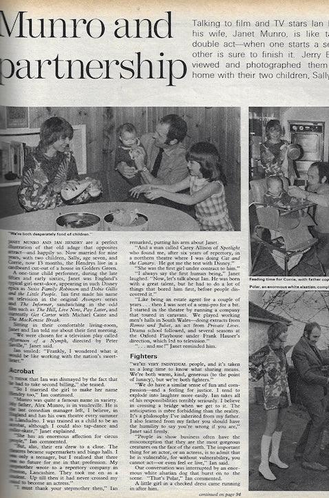 Woman And Home Magazine - Ian Hendry Janet Munro & Family – magazine ...