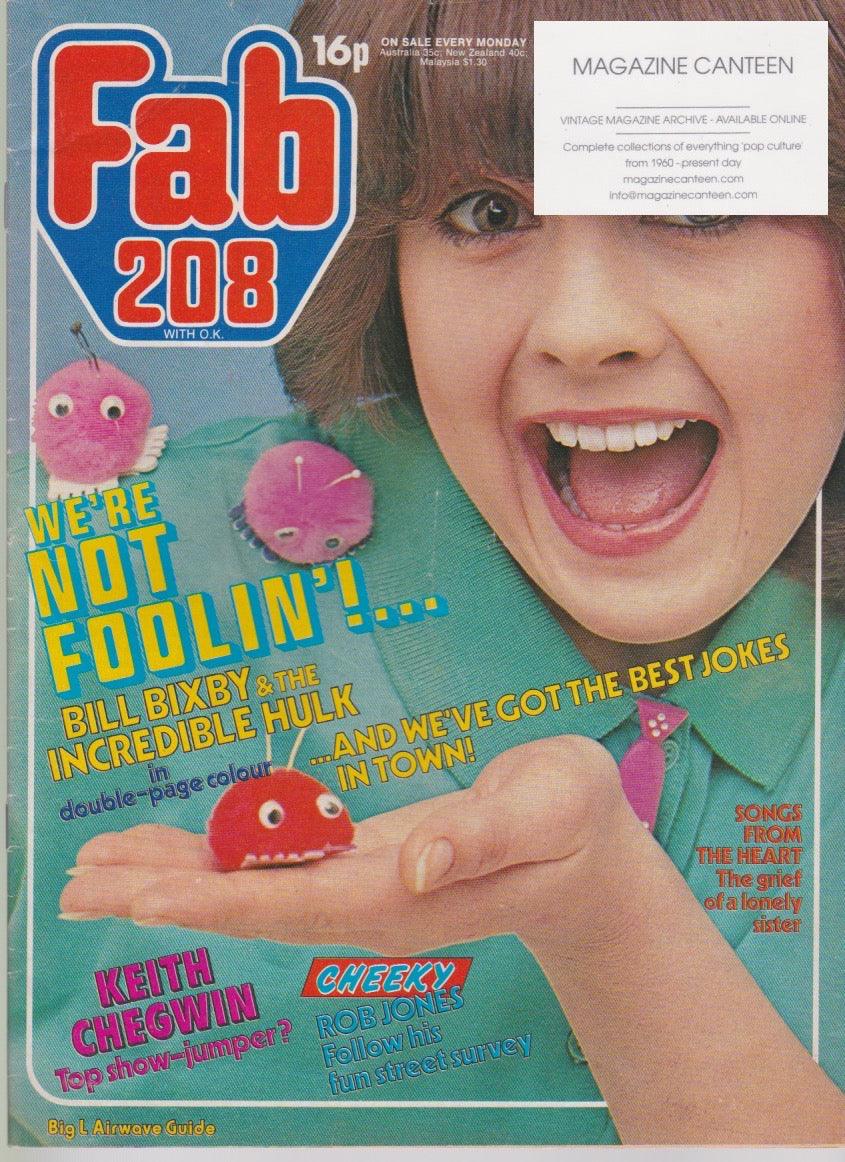 Fabulous 208 Magazine - Keith Chegwin – magazine canteen